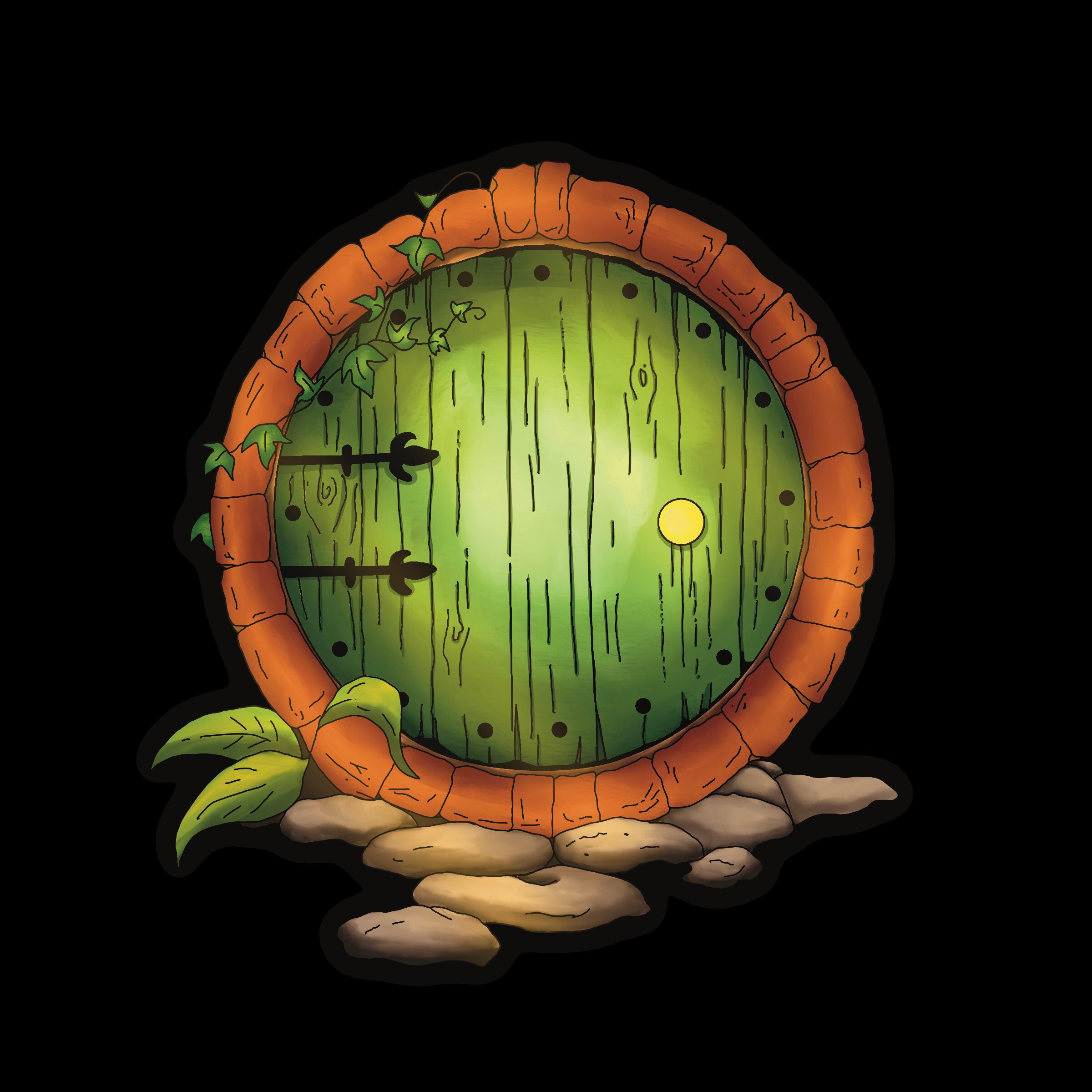 Hobbit Hole - Individual Sticker - Etsy