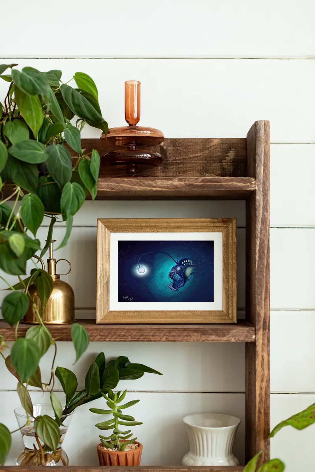 Angler Fish - Art Print - Etsy