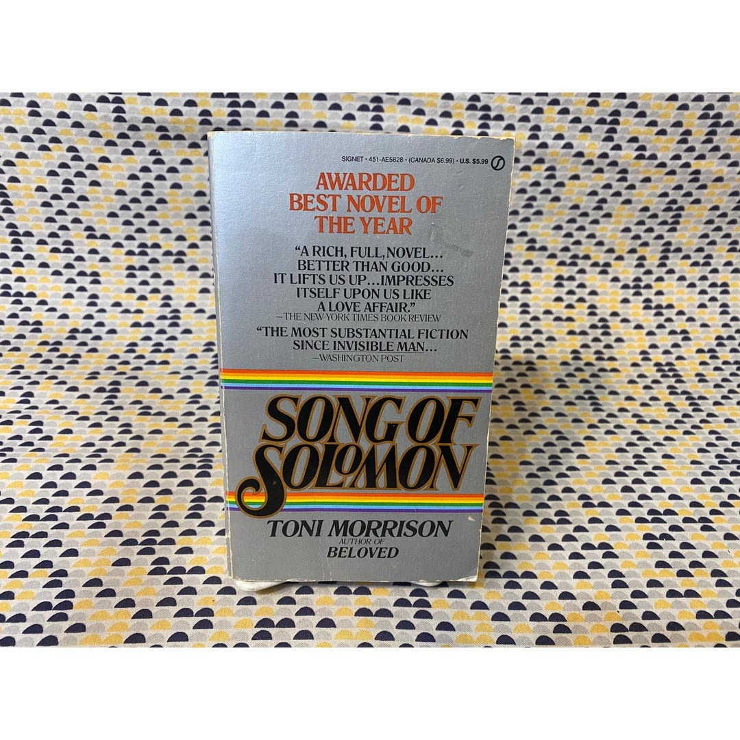 Song of Solomon - Toni Morrison - Vintage Paperback Book - Etsy