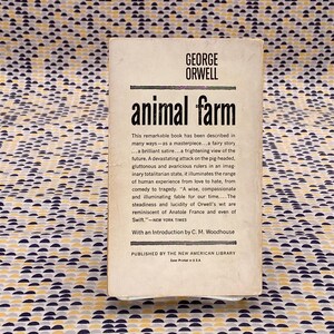 Animal Farm George Orwell Vintage Paperback Signet Classic Edition - Etsy