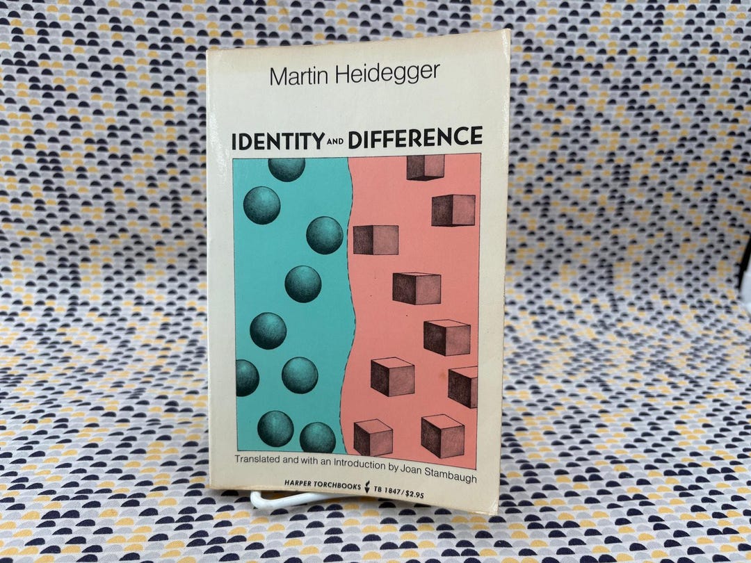 Identity and Difference - Martin Heidegger - Harper Torchbooks ...