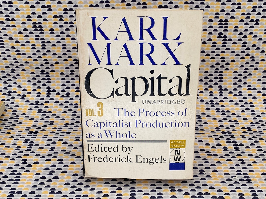 Capital Volume 3 Karl Marx Edited by Frederick Engels - Etsy