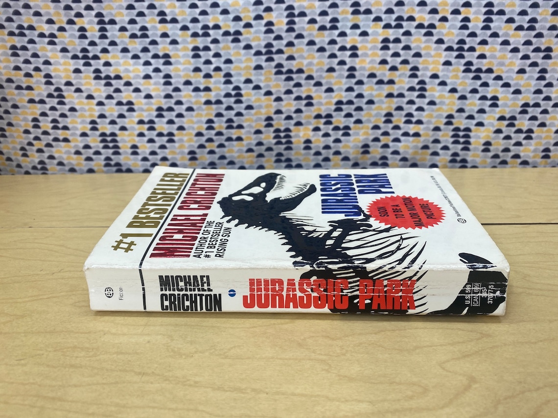 Jurassic Park Michael Crichton Vintage Paperback Book - Etsy