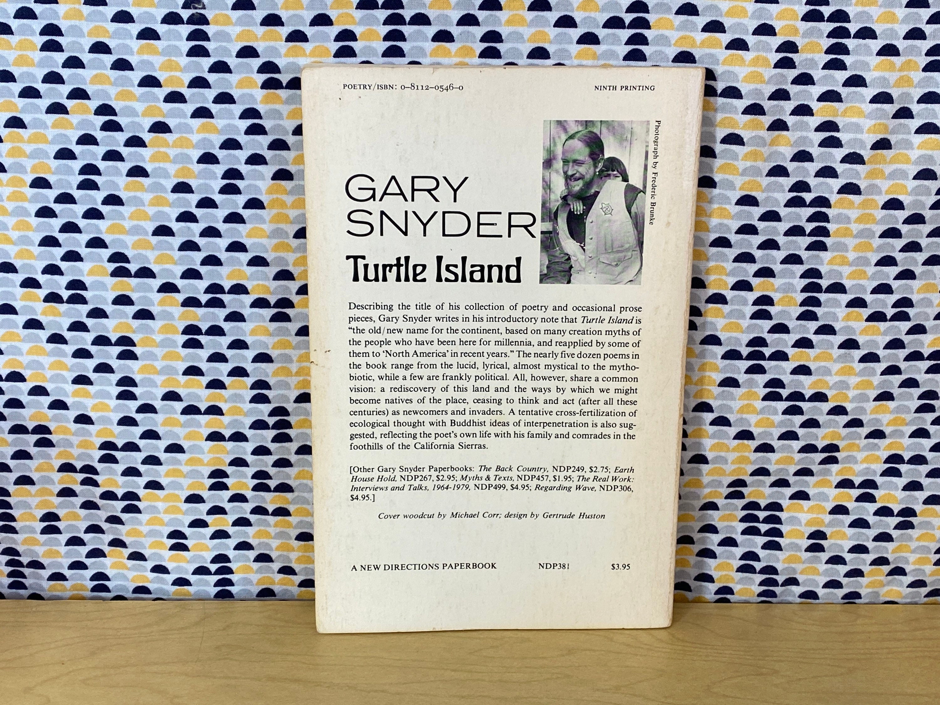Turtle Island Gary Snyder Vintage Paperback Book New | Etsy