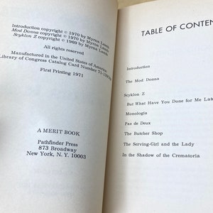 Myrna Lamb - the Mod Donna and Scyklon Z - Plays of Women's Liberation ...