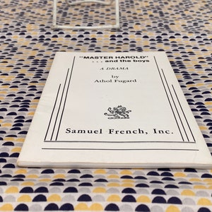 Master Harold ... and the Boys - Athol Fugard - Vintage Paperback Book ...