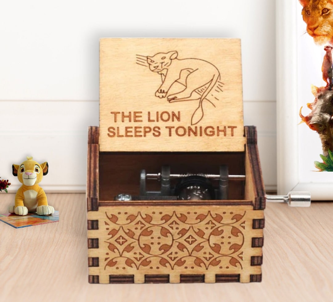 The Lion King Music Box the Lion Sleeps Tonight Song Engraved - Etsy UK