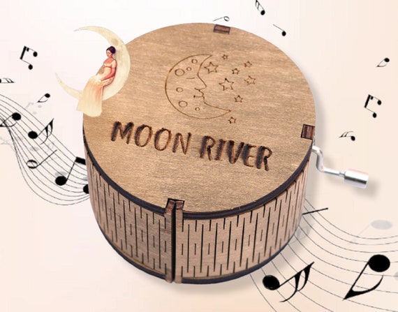 Moon River Music Box Theme Music Chest Wooden Engraved - Etsy