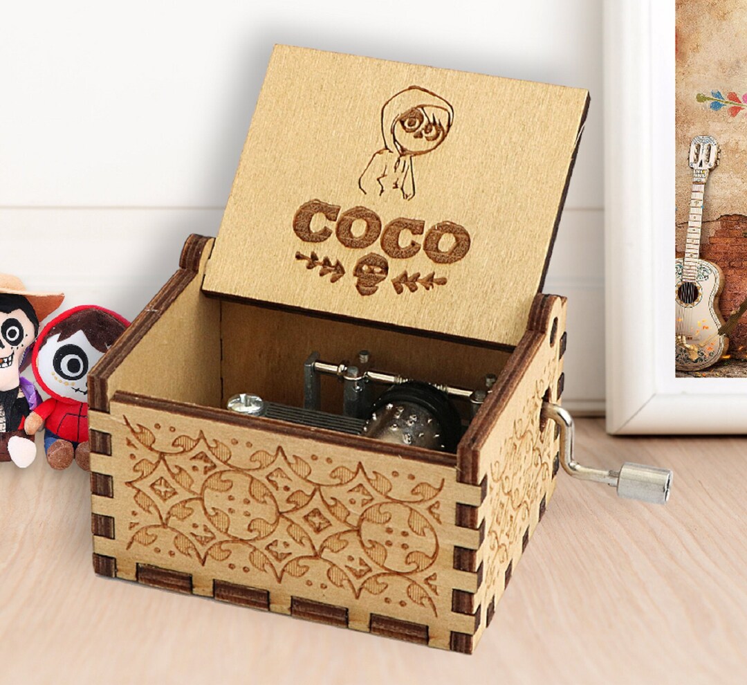 Coco Music Box 'remember Me' Song Music Chest Engraved Handmade Gift ...