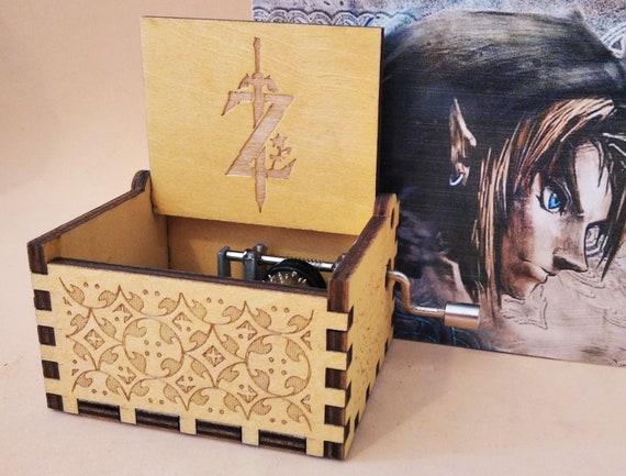Zelda Music Box Theme Music Chest Wooden Engraved Handmade | Etsy