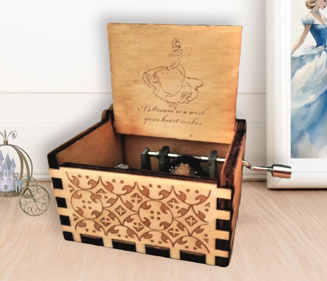 Cinderella Music Box A Dream is a Wish Your Heart Makes Song Engraved ...