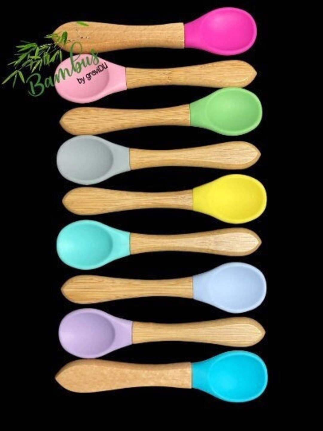 Personalized Baby Spoon Children's Spoon Made of Bamboo With Soft ...