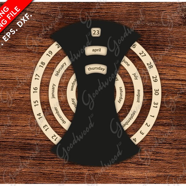 Cnc Vector Files for Perpetual Calendar - Etsy