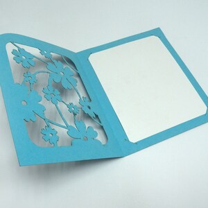 Flower Card SVG, Laser Cut Files DXF Cdr EPS, Wedding Day Card Digital ...