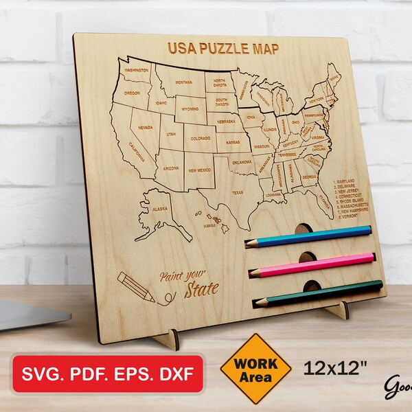 Wood Usa Map Laser Svg - Etsy