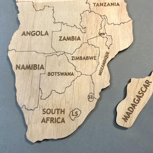 Map of Africa With Countries SVG DXF CDR Ai | Laser Cut Files | 12x12 ...
