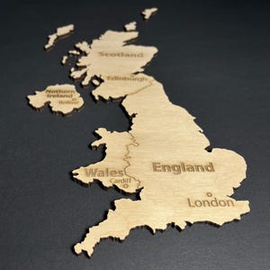 Great Britain Wall Map SVG DXF Cdr – Laser Cut Template With Regions ...