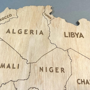 Map of Africa With Countries SVG DXF CDR Ai | Laser Cut Files | 12x12 ...