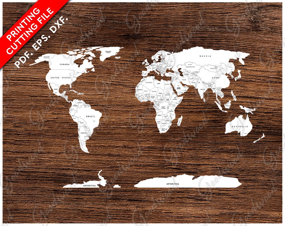 Big Wall Map of World Laser Cut Files 7 Mm Wooden Puzzle Map - Etsy Finland