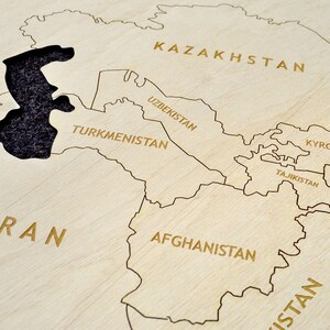 World Map With Countries SVG DXF EPS, Wood Wall Art, Laser Cut File ...