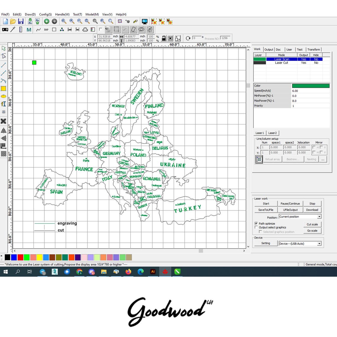 Europe Map With Countries and Capitals SVG DXF, Vector File for Laser ...