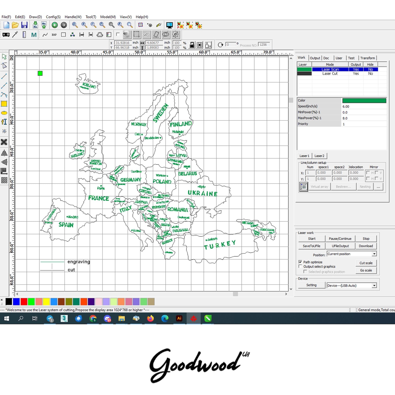 Europe Map With Countries and Capitals SVG DXF, Vector File for Laser ...
