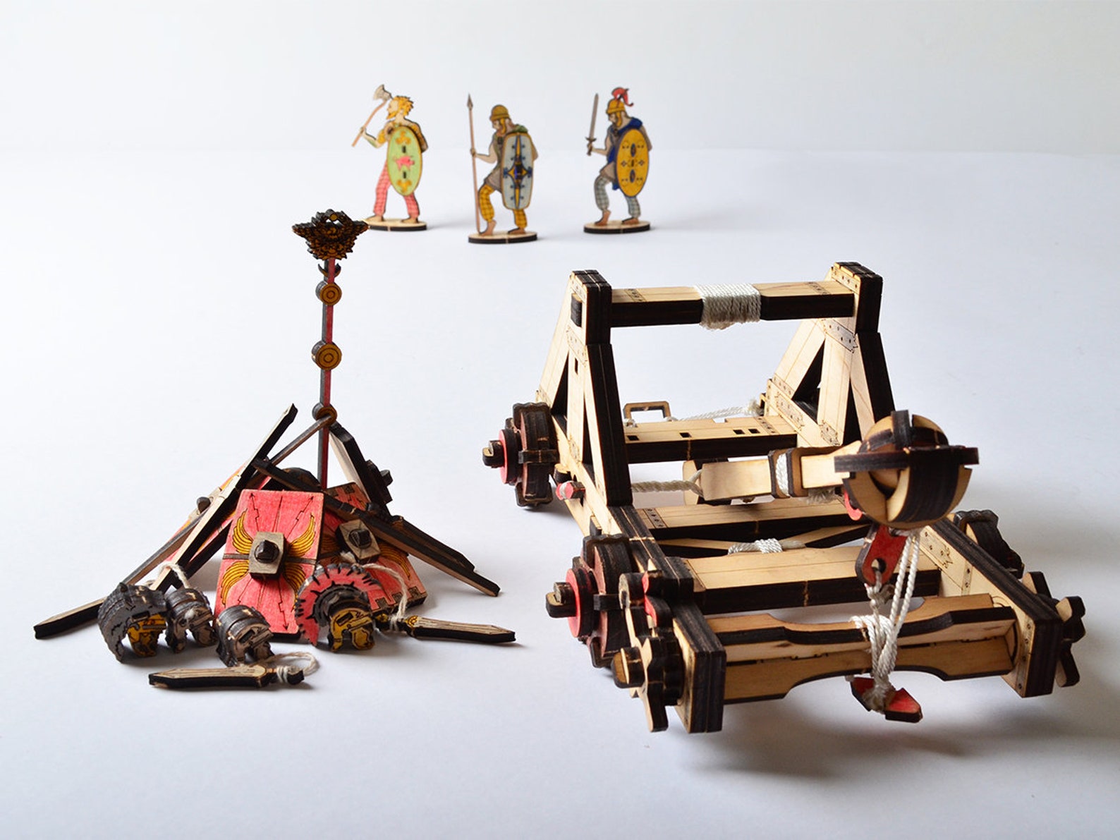 Vector Files 3.7mm Wood Catapult Laser Cut Files Mechanical | Etsy