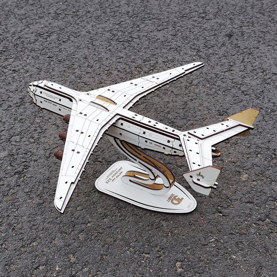 Wooden 3D Aircraft Model Mriya AN-225 Model Plane Kit DIY - Etsy