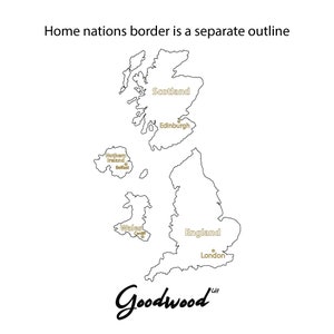 Big Wall Map of Great Britain SVG DXF, British Isles Wooden Map, UK ...