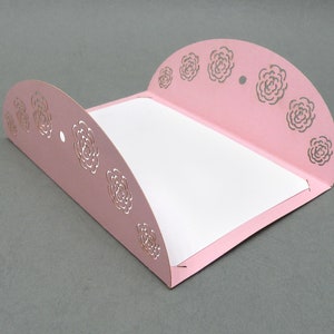 Rose Card Template SVG | Laser Cut Files DXF EPS | Wedding Invitation ...