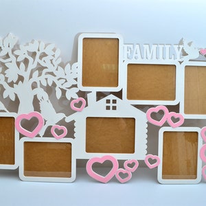 Digital File Photo Frame Family Collage, Vector File SVG DXF EPS, Photo ...