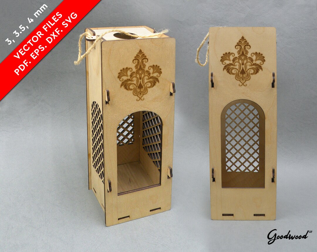 Wine Crate Box Laser Cut Files DXF SVG EPS Cdr, Wine Gift Box for Cnc ...