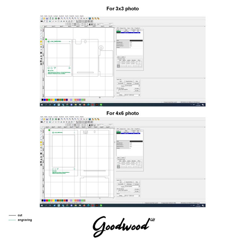 Photo Frame Template SVG DXF Cdr, Laser Cut Files 3mm, Wooden Picture ...