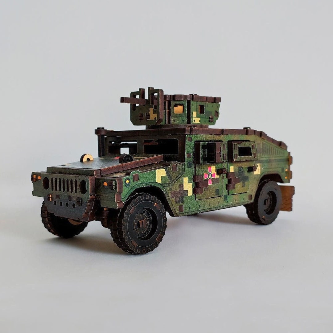 Wood 3D Military Vehicle Model 3DBRT, Kit to Assemble, Mechanical 3D ...