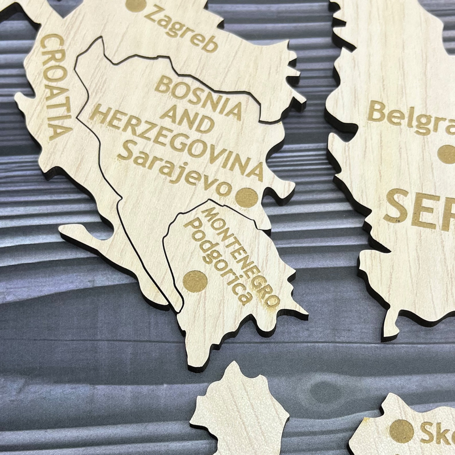 Europe Map With Countries and Capitals SVG DXF, Vector File for Laser ...