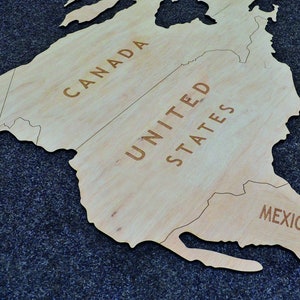 World Map With Countries SVG DXF EPS, Wood Wall Art, Laser Cut File ...