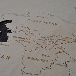 World Map With Countries SVG DXF EPS – Laser Cut Vector Files, Wooden ...