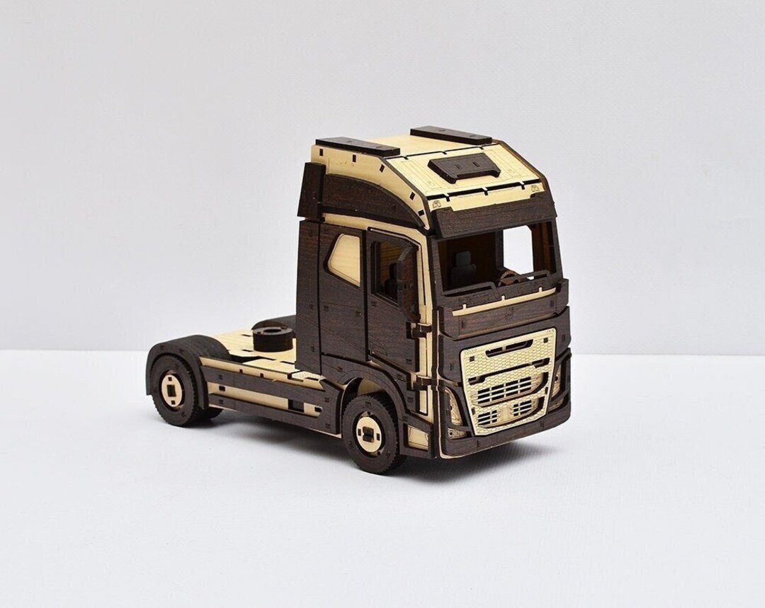 Truck 3DBRT Wooden Model 3D Constructor Wood Kids Puzzle Building Game ...