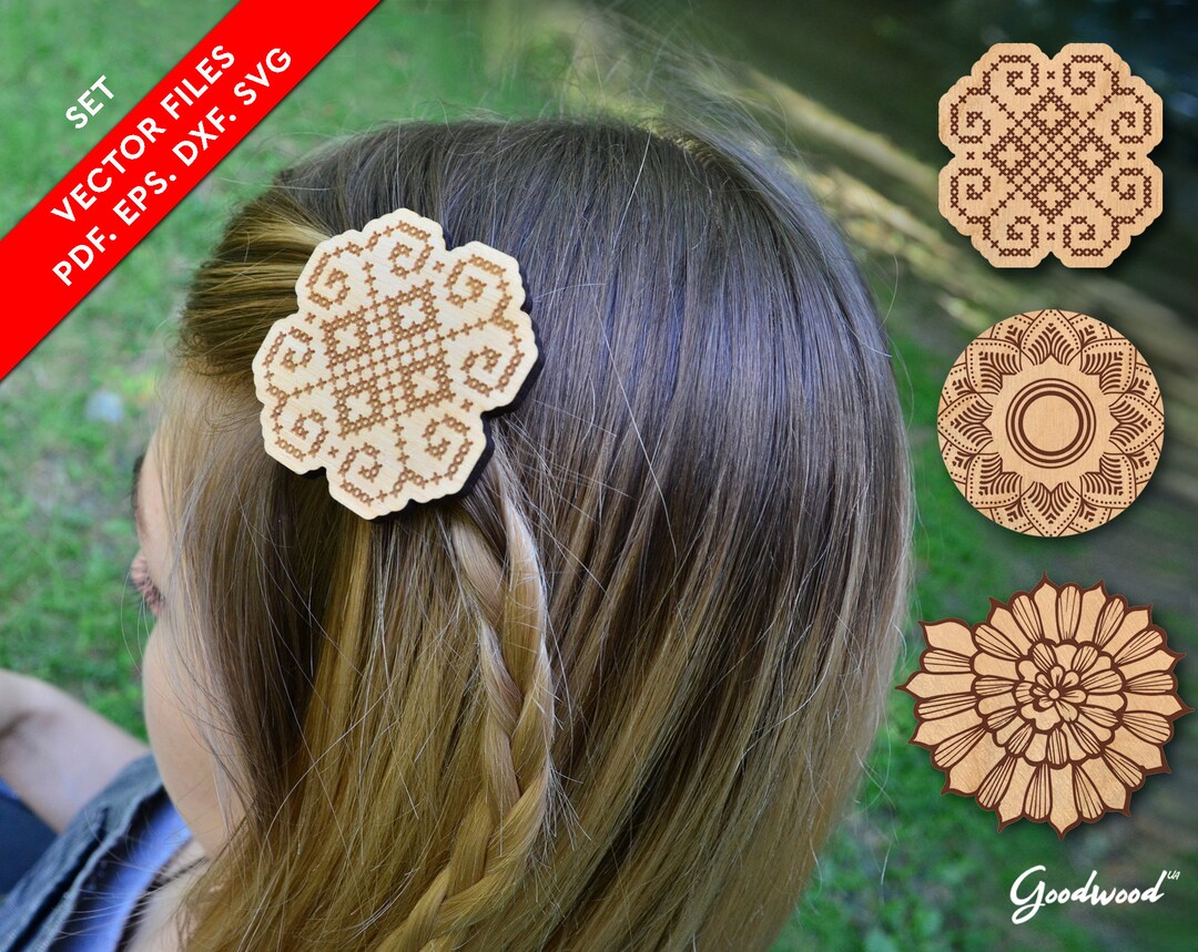 Hair Clip SVG DXF EPS, Digital File Only, Accessories File for Laser ...