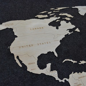 World Map With Countries & Capitals SVG DXF EPS | Laser Cut Vector ...