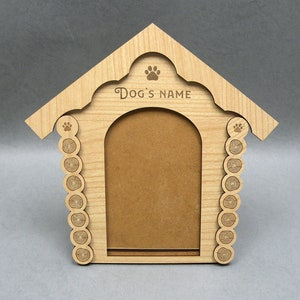 Layered Dog Photo Frame SVG for Laser Cut, Pet Memorial Picture Frame ...