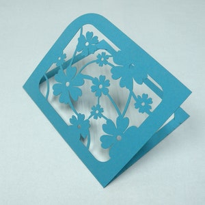 Flower Card SVG, Laser Cut Files DXF Cdr EPS, Wedding Day Card Digital ...