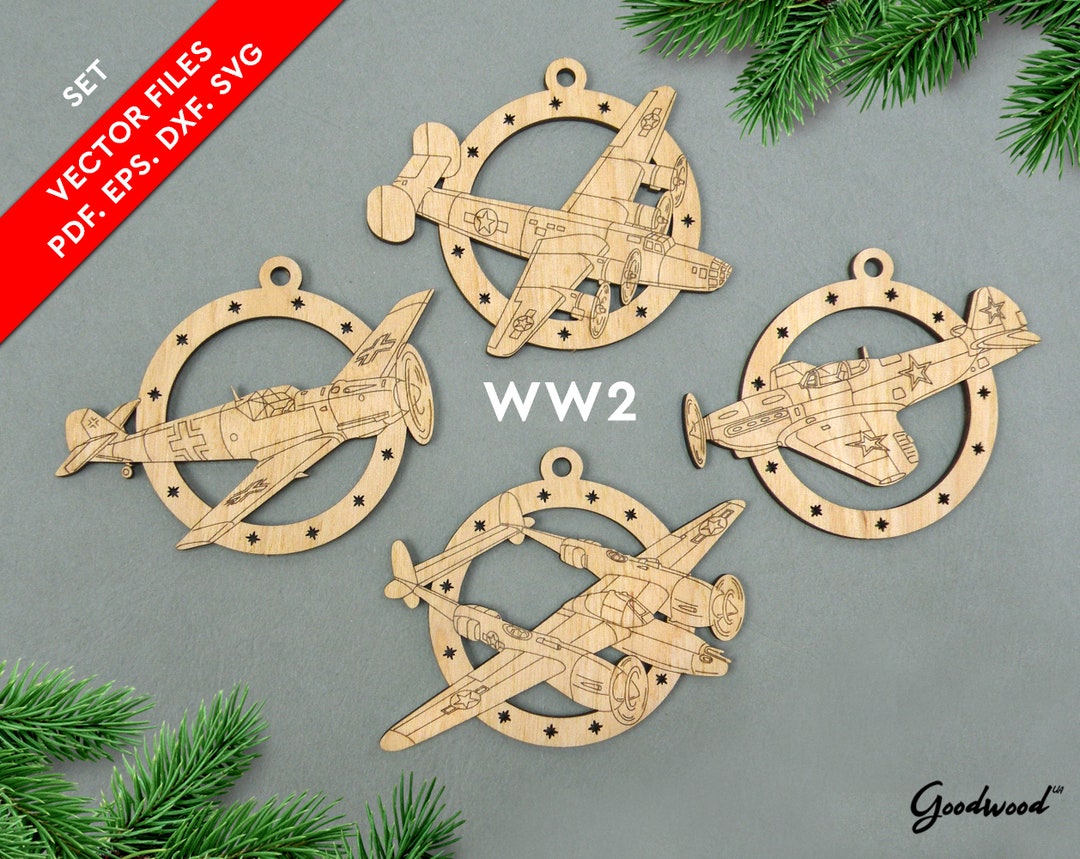 Planes SVG, Aircraft Laser Cut Files DXF Pdf EPS, WW2 Second World War ...