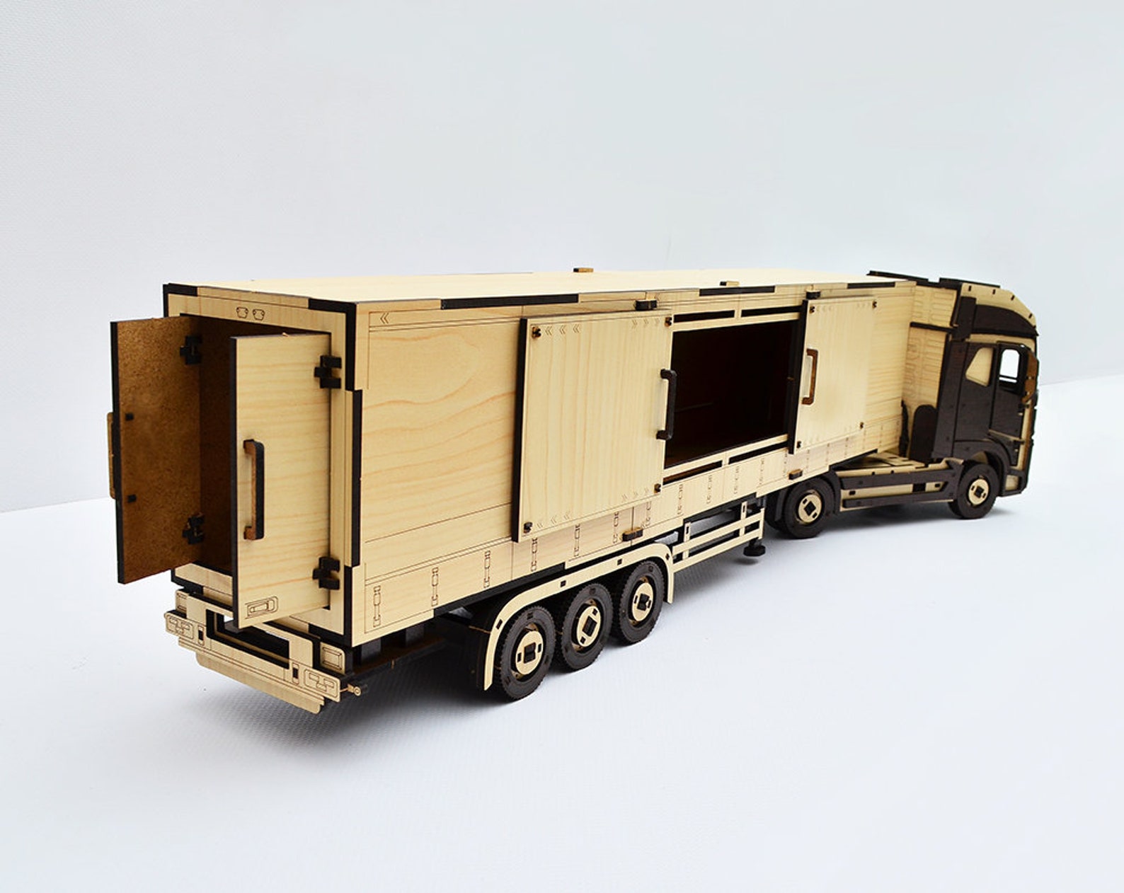 Laser cut files wood 3mm cargo truck Volvo Vector file 3D car | Etsy