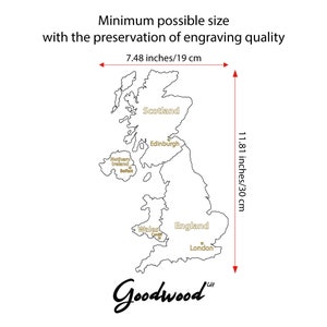 Big Wall Map of Great Britain SVG DXF, British Isles Wooden Map, UK ...