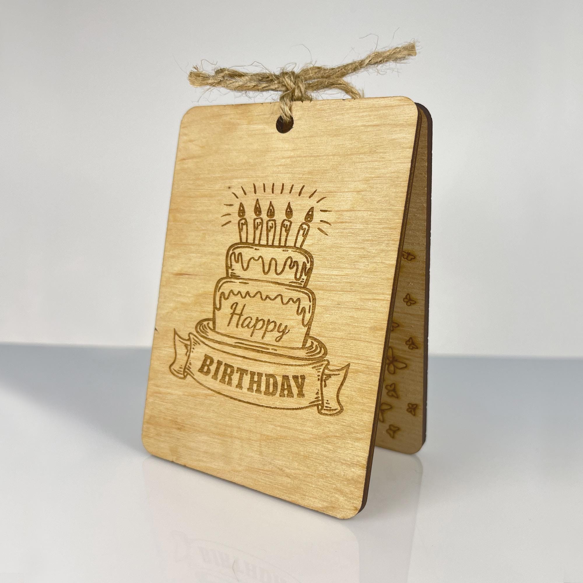 De Carte de joyeux anniversaire SVG DXF | de voeux d'anniversaire en ...