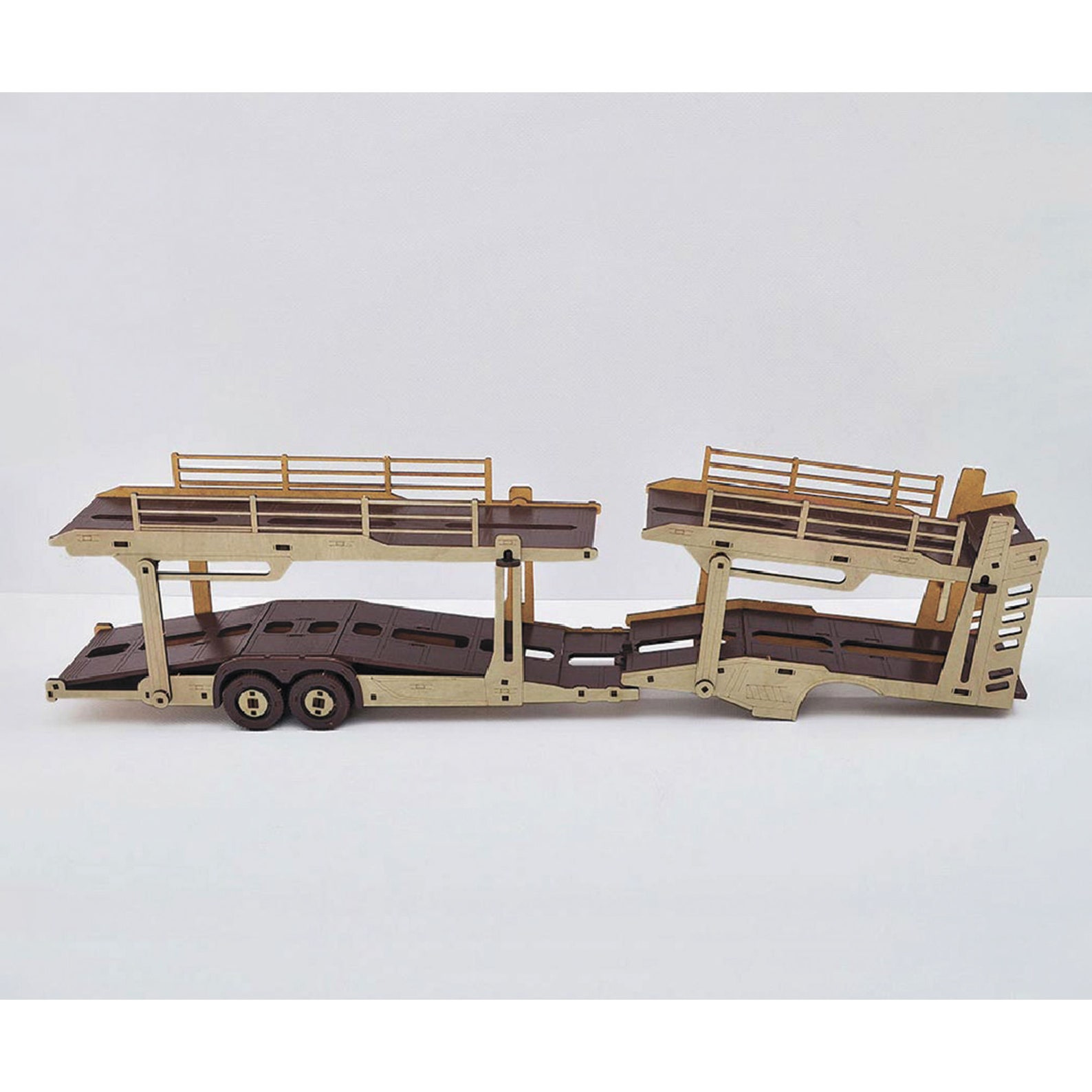 Car Transporter 3DBRT Wood Model 3D Constructor Kit Wood - Etsy