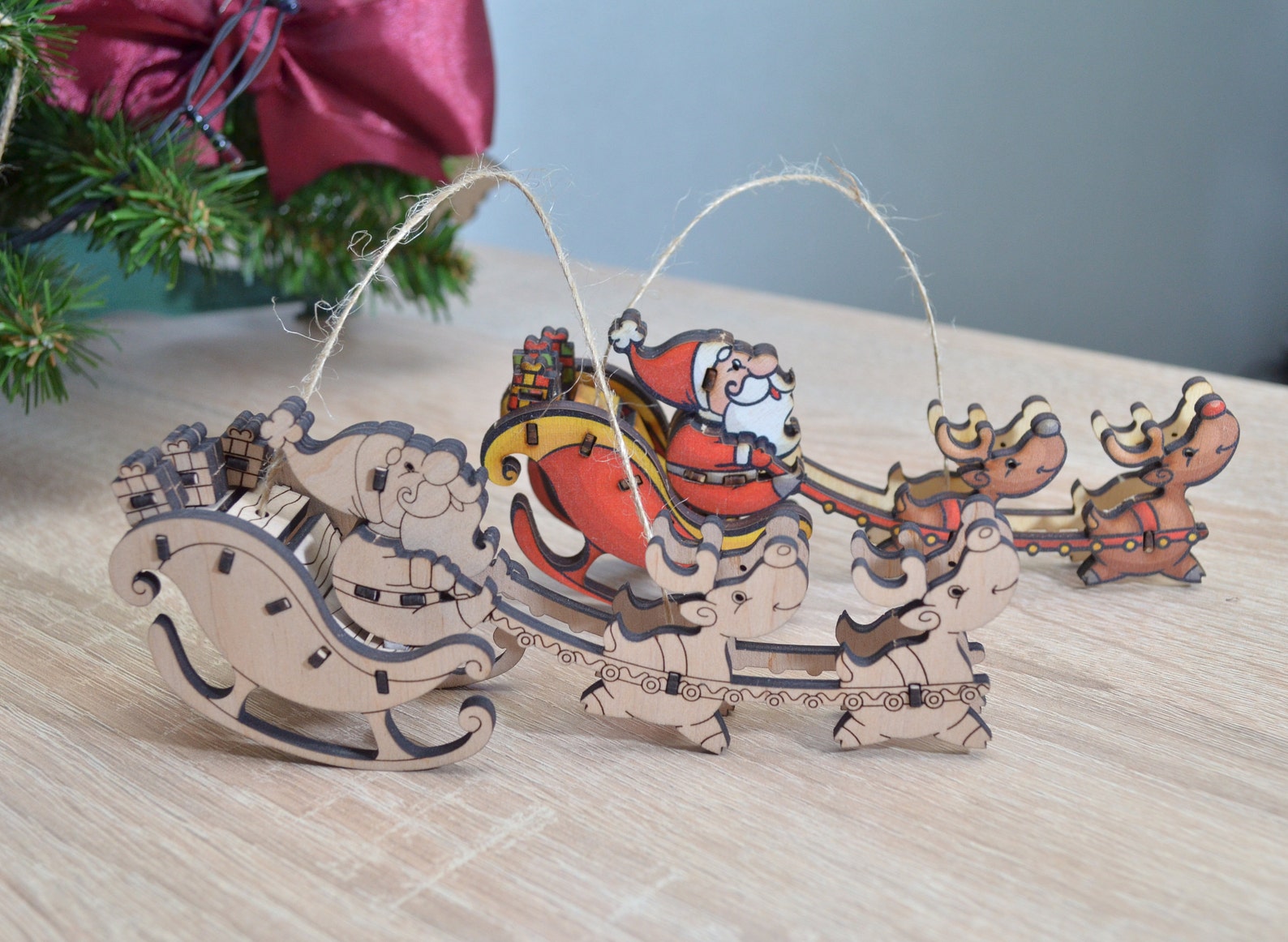 Laser Cut Files 3mm Christmas Ornament Vector File Santa Claus - Etsy