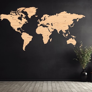 World Political Map With Countries SVG DXF EPS, Vector Files of Laser ...