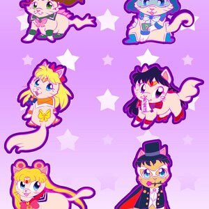 Sailor Moon Cats stickers - Etsy